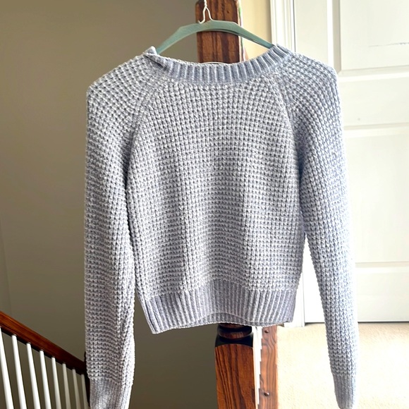 Altar'd State | Sweaters | Altard State Light Blue Fuzzy Cropped ...